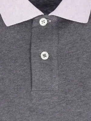 Brunello Cucinelli Logo Embroidered Long-sleeved Polo Shirt