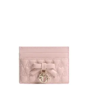 Dior Qixi Lady Freesia Card Holder - Pink