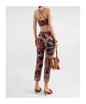 Dolce & Gabbana Carretto-print Poplin Trousers