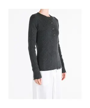 UMA WANG Henley Knit Top