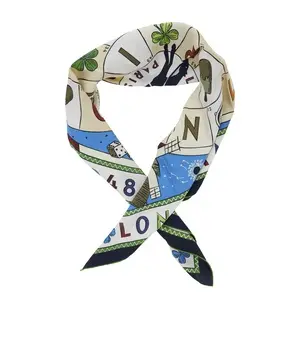 Longchamp Le Jeu De Cheval Silk Scarf 90