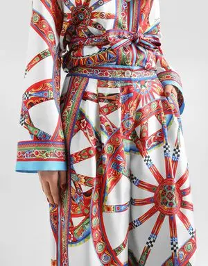 Dolce & Gabbana Printed Silk Trousers