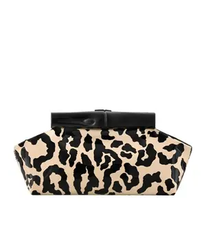 Longchamp Le Roseau S Pouch - Black/beige