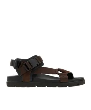 Prada Buckled Strappy Sandals - Brown