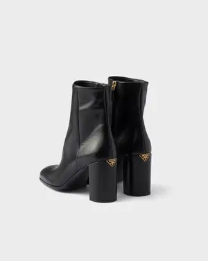 Prada Leather Block-heeled Boots