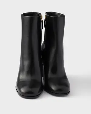 Prada Leather Block-heeled Boots