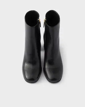 Prada Leather Block-heeled Boots