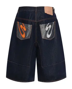 PDFCHANNEL Logo Denim Shorts