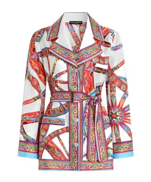 Dolce & Gabbana Carretto-print Silk Twill Shirt