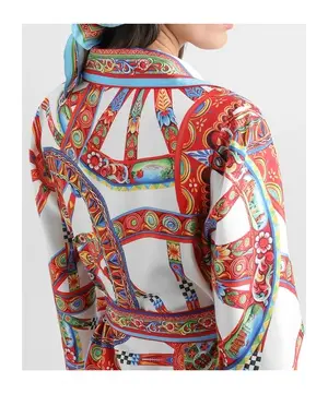 Dolce & Gabbana Carretto-print Silk Twill Shirt