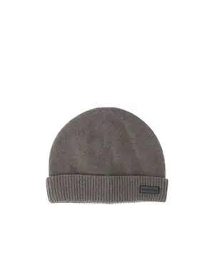 Emporio Armani Ribbed Knit Hat - Gray