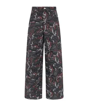 PDFCHANNEL Abstract Print Wide-leg Pants