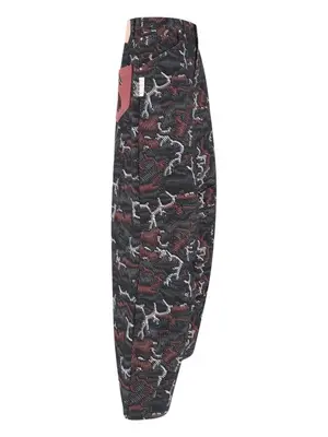 PDFCHANNEL Abstract Print Wide-leg Pants