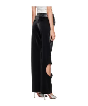 Off-White Velvet Coated Meteor Faux-leather Pants