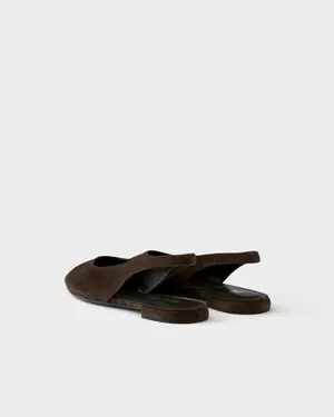 Prada Suede Ballerinas - Dark Brown