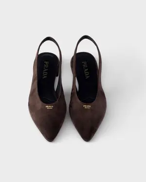 Prada Suede Ballerinas - Dark Brown