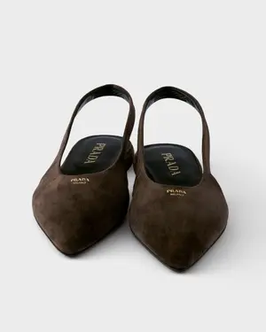 Prada Suede Ballerinas - Dark Brown