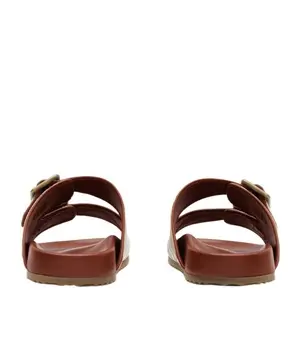 Burberry Check And Leather Urchin Sandals