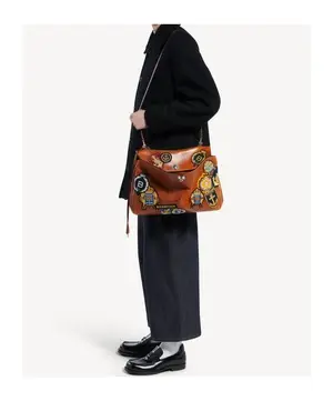 Balenciaga Rodeo Handbag Large In New Tan/multicolor