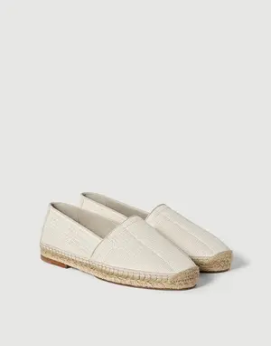 Brunello Cucinelli Techno Raffia And Suede Espadrilles With Piping