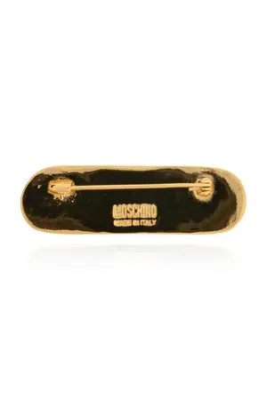Moschino Logo Brooch