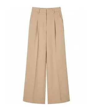 Celine Wide-leg Casual Trousers - Nude