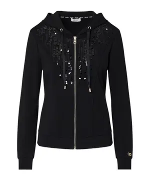 Liu Jo Hoodie With Sequins - Black