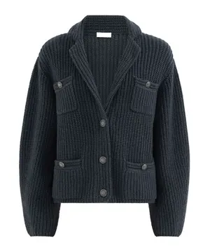Brunello Cucinelli Cashmere Feather Yarn English Rib Cardigan - Blue