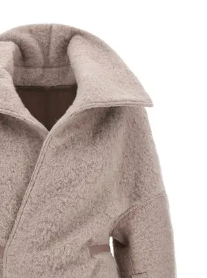 Rick Owens Dracucollar Belted Wrap Coat - Rose