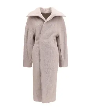 Rick Owens Dracucollar Belted Wrap Coat - Rosy