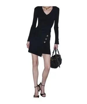 Liu Jo Asymmetrical Knit Mini Skirt