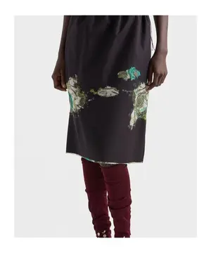 Prada Devore Poplin Midi-skirt
