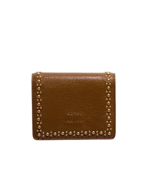 Miu Miu Small Leather Wallet - Brandy