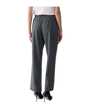 Liu Jo Lace Insert Pinstriped Trousers
