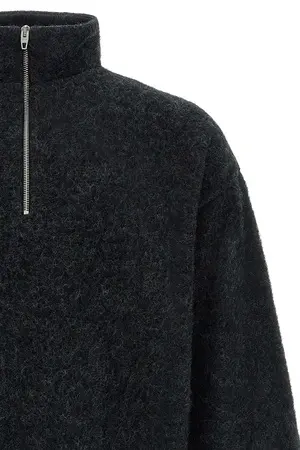 JIL SANDER Half-zip Sweatshirt - Black
