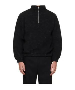JIL SANDER Half-zip Sweatshirt - Black