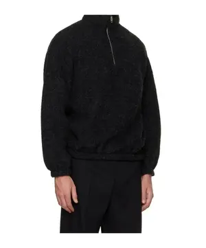 JIL SANDER Half-zip Sweatshirt - Black