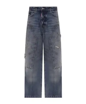 Dsquared2 Grease Monkey Spot Baggy Carpenter Jeans - Black
