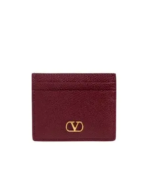 Valentino Garavani Vlogo Signature Wallet - Wine Red