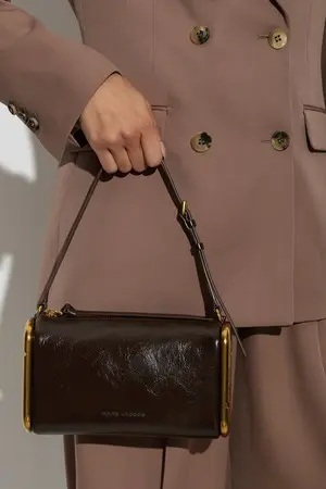 Marc Jacobs Zippered Shoulder Bag - Brown