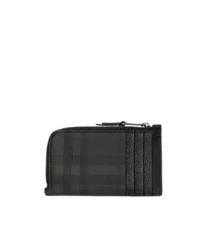 Burberry City Check Zip Card Case
