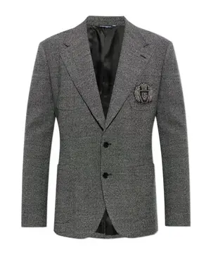 Dolce & Gabbana Lapel Long-sleeved Suit Jacket - Grey