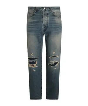 MAISON MARGIELA Distressed Washed Denim Jeans - No