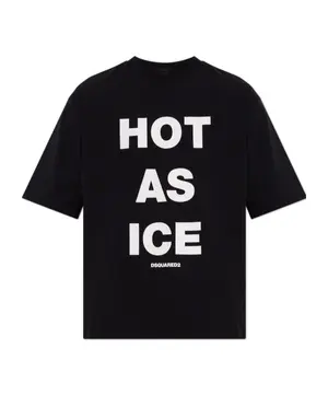 Dsquared2 Slogan-print Loose-fit T-shirt - Black