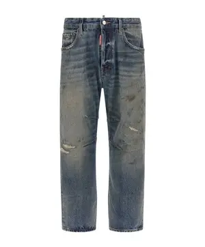 Dsquared2 Kawaii Distressed Relaxed Jeans - Blue