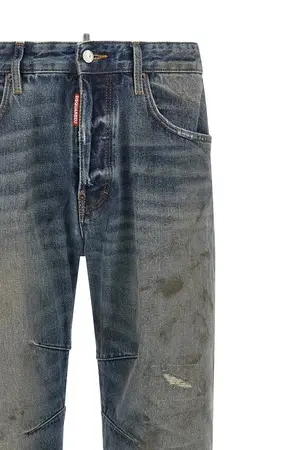 Dsquared2 Kawaii Distressed Relaxed Jeans - Blue