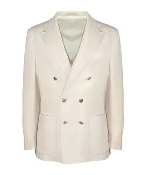 Eleventy Double-breasted Peaked-lapel Blazer