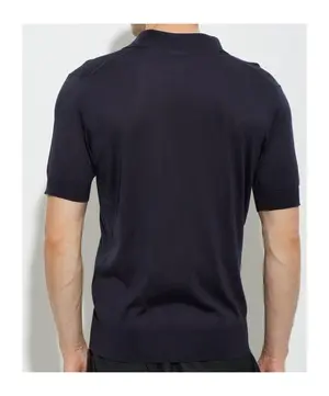 Dolce & Gabbana Collared Short-sleeved Polo Shirt - Navy Blue