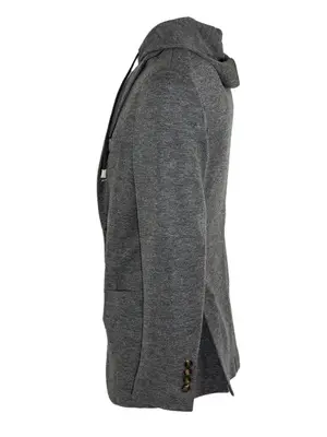 Eleventy Single-breasted Hooded Jacket