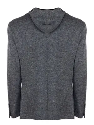 Eleventy Single-breasted Hooded Jacket